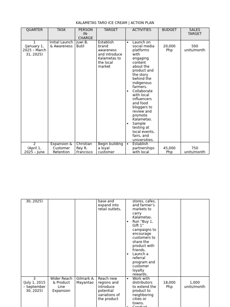 Action Plan | PDF | Brand | Business Process