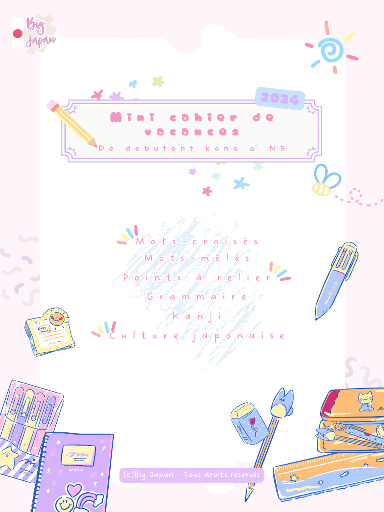 Freebie Cahier de Vacances | PDF