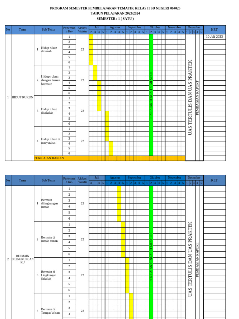 Prosem Kelas 2 2023 | PDF