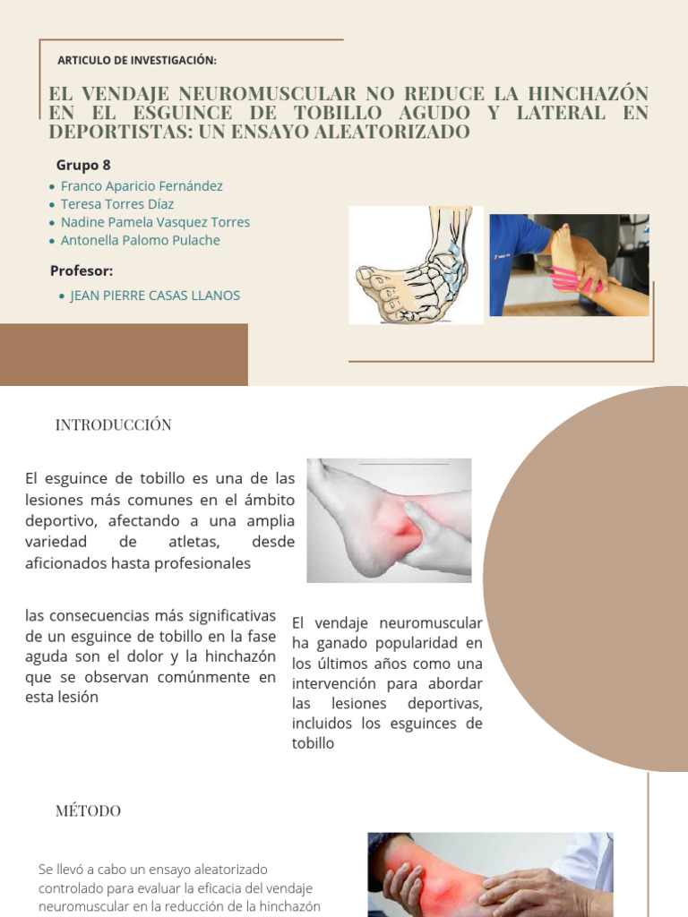 Vendaje | PDF | Tobillo | Análisis de variación