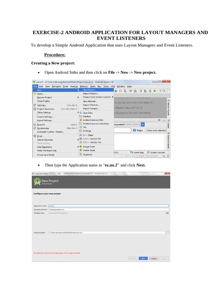 Lab 2 MAD Layouts | PDF | Android (Operating System) | Java (Programming Language)