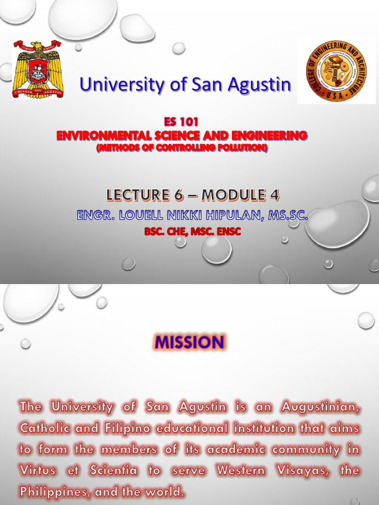 ES 101 Lecture 6 Module 4 Water Quality | PDF | Water Cycle | Water ...