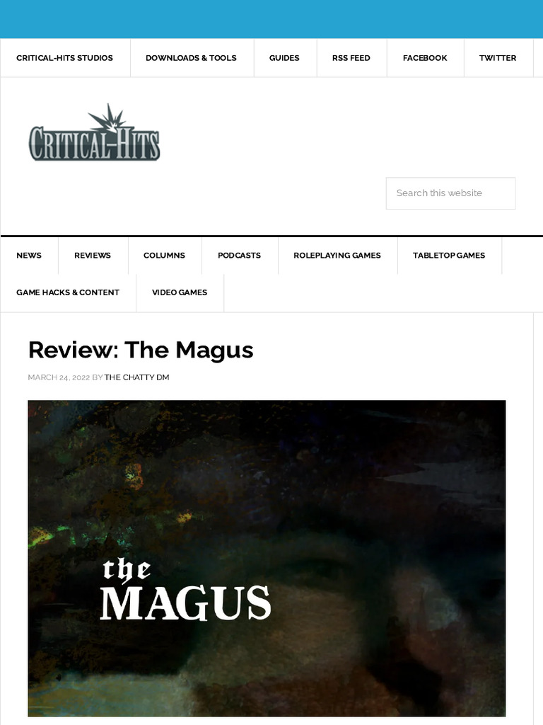 Review - The Magus - Critical Hits | PDF | Role Playing Games | Role Playing Video Games