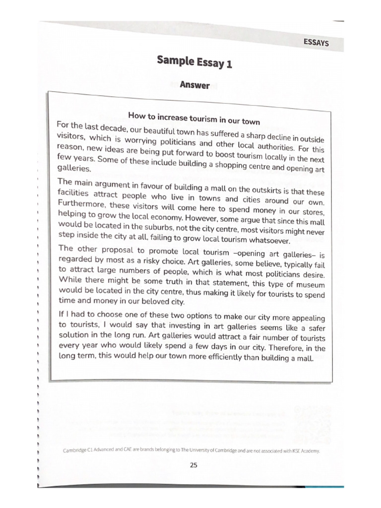 Sample Essay 1 | PDF