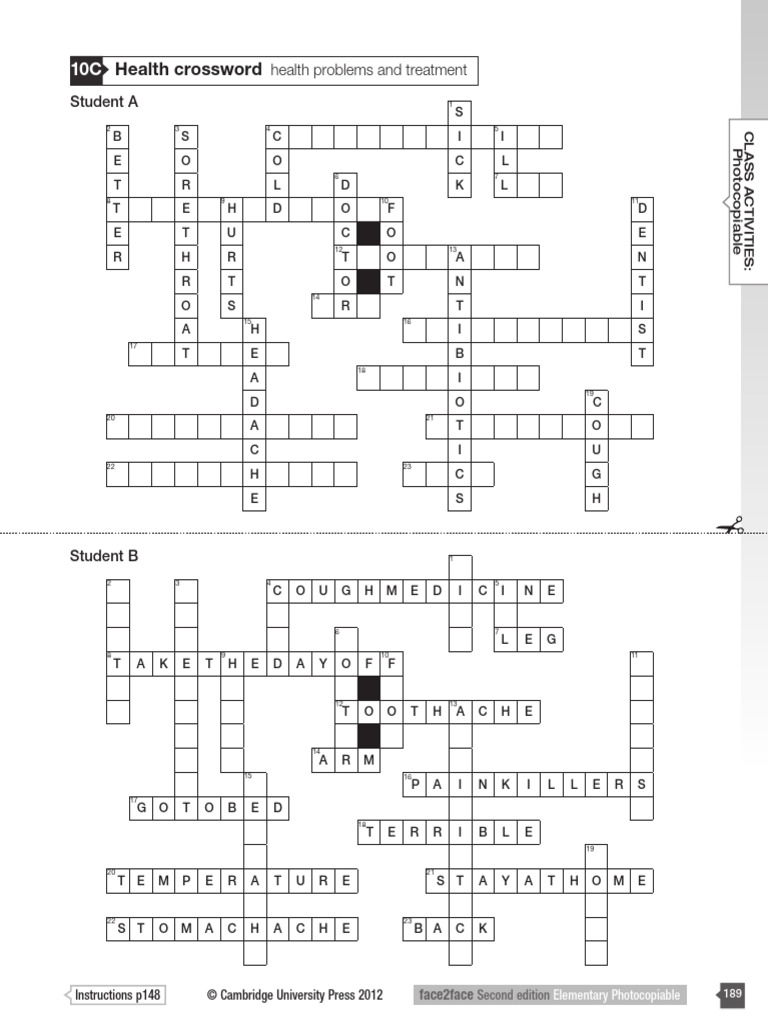 10C Health Crossword | PDF