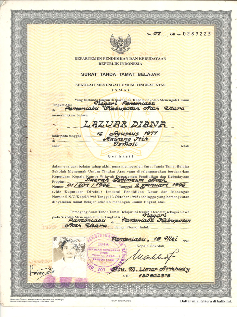 Ijazah Diana | PDF