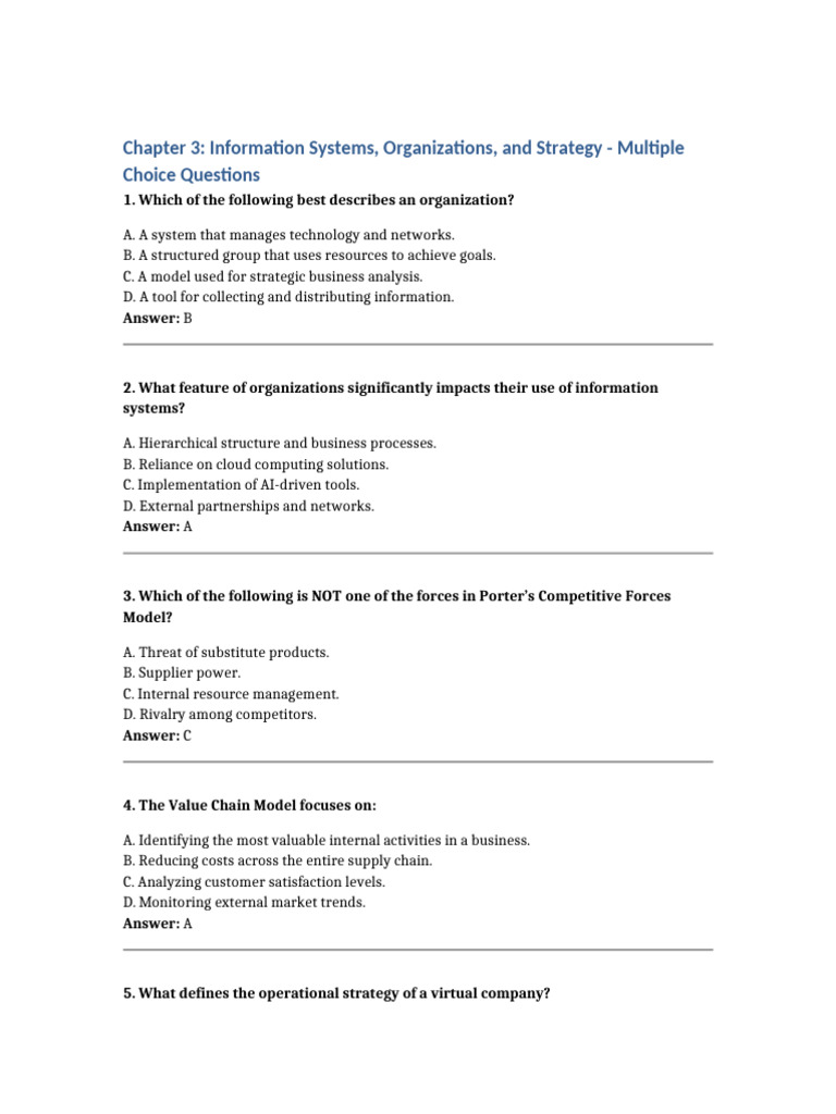 Chapter - 3 - MCQs - More Questions | PDF | Business | Computers