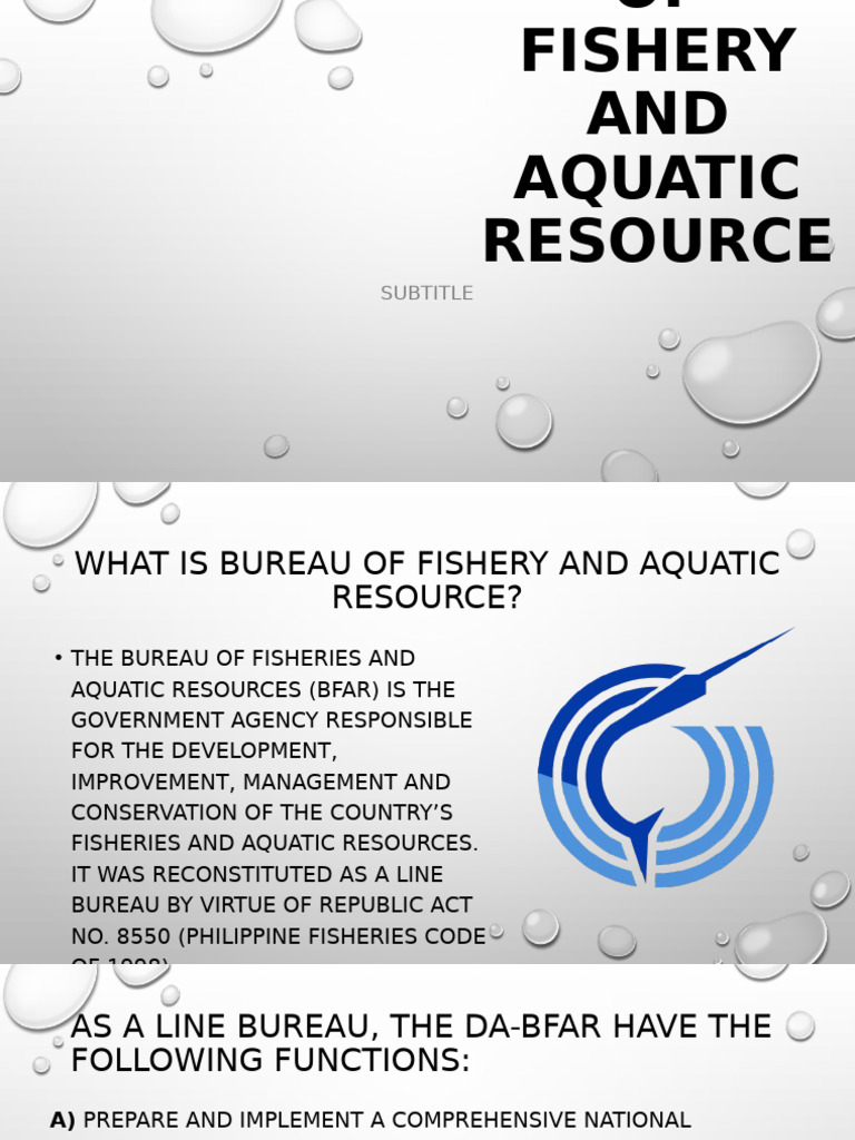 Overview of BFAR Functions and Programs | PDF | Fishery