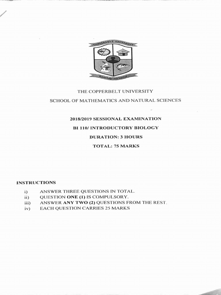 Bi 110 Sessional | PDF