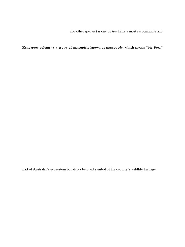 The Kangaroo | PDF