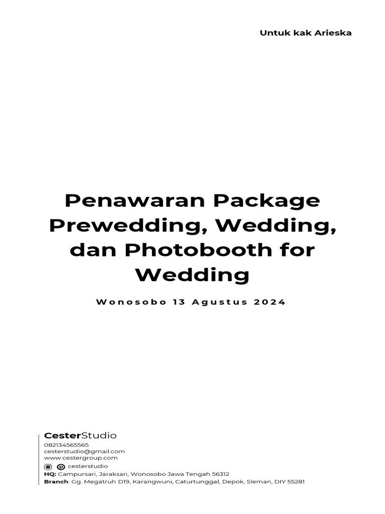 Penawaran Untuk Kak Arieska | PDF | Imaging