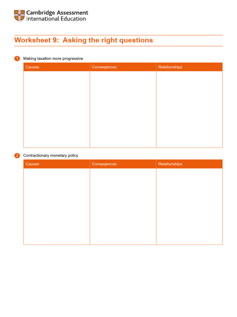 AO2 Worksheet 9 Asking The Right Questions | PDF