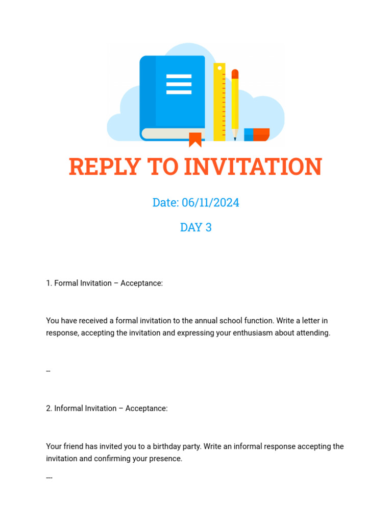 Reply To Invitation | PDF