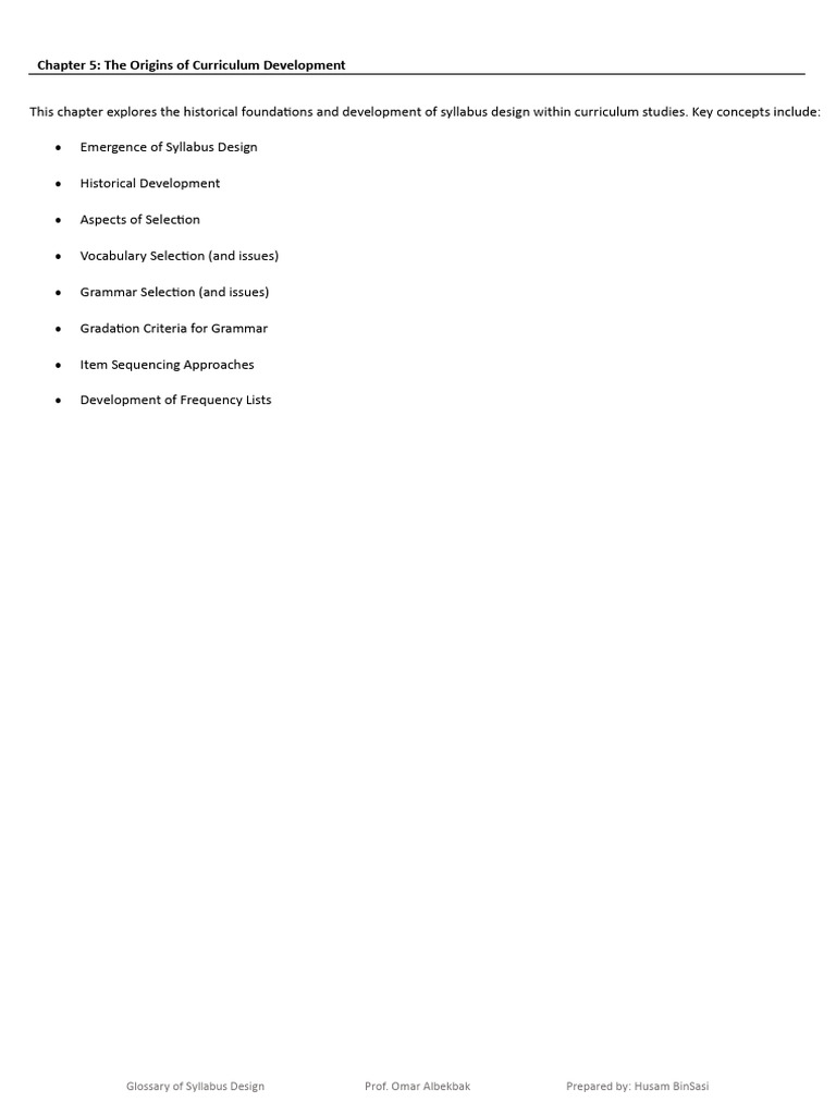 Summary Of Chapter 5 Pdf Language Education Vocabulary