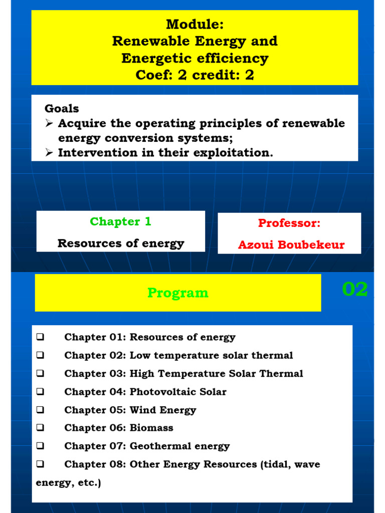 Energy Resources and Classifications | PDF | Solar Power | Fossil Fuels