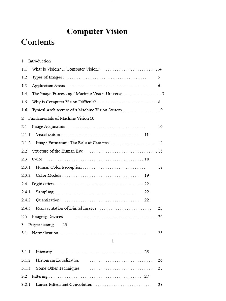 Understanding Computer Vision Basics | PDF | Color | Eye