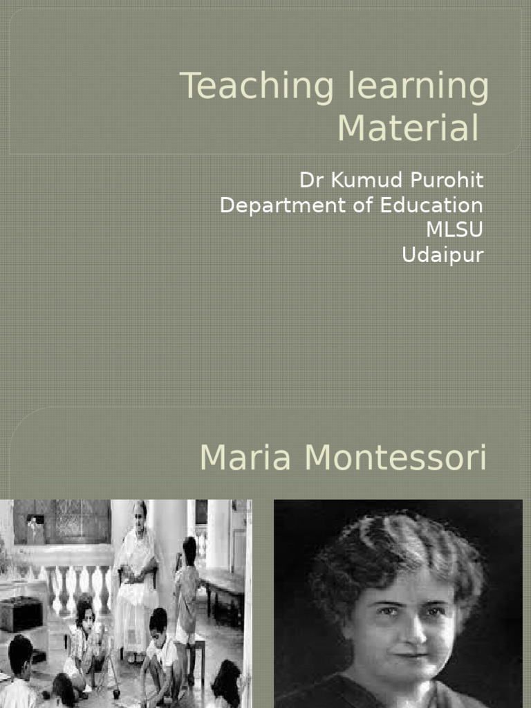 Teaching Learning Material: DR Kumud Purohit Department of Education Mlsu Udaipur | PDF | Compost