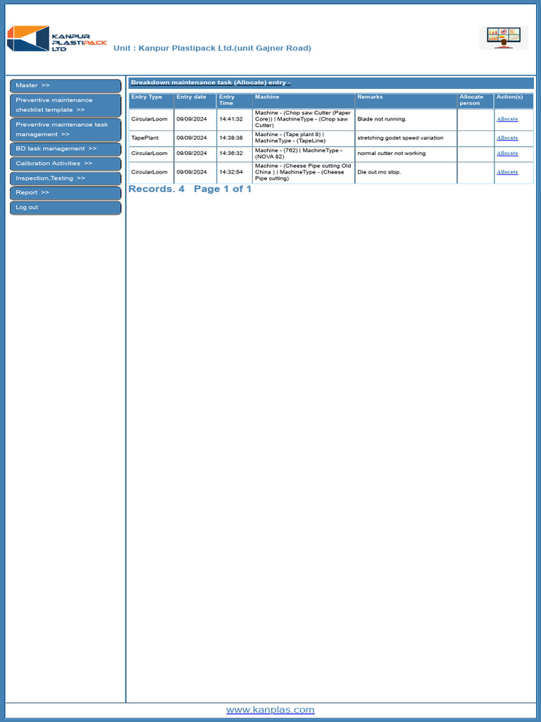 IERP - Breakdown Maintenance Task Entry 2 | PDF
