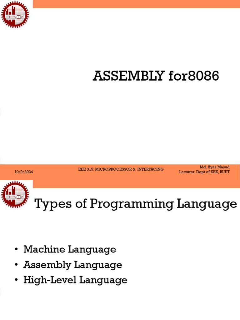 8086 Assembly 1 | PDF | Assembly Language | Software Development