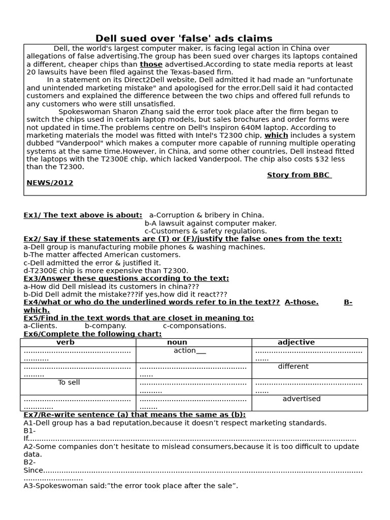 Adv-Dell Test 2 | PDF | Dell | Computing