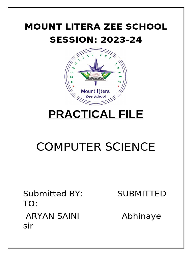 Project File of Computer | PDF