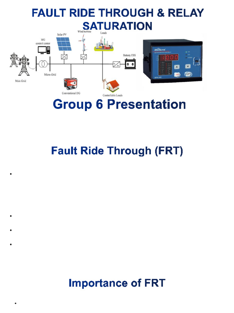 Group 6-FRT and Relay Saturation | PDF | Electrical Grid | Relay