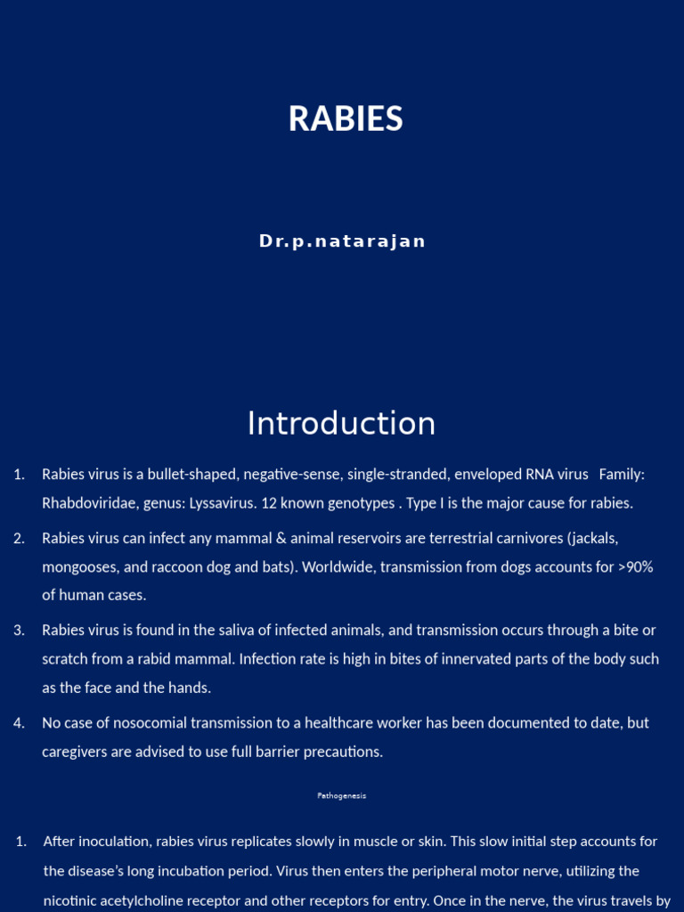 Rabies | PDF | Rabies | Clinical Medicine