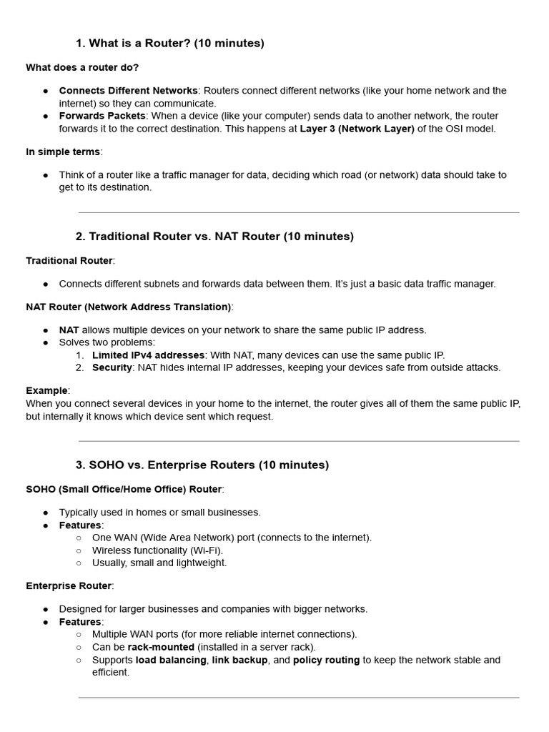 Enterprise Router Introduction | PDF | Computer Network | Router (Computing)