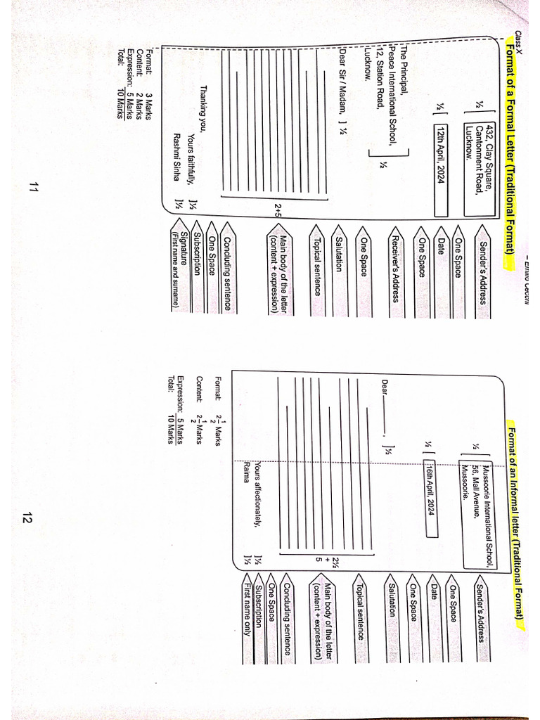 Formats For Formal Informal Letters and Notice Email Writing Prescribed ... Formats For Formal Informal Letters and Notice Email Writing Prescribed ...