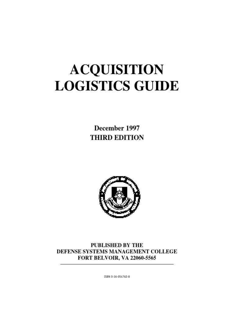 Acquisition Logsitics Guide DAU Dec 97 | PDF | Reliability Engineering ...