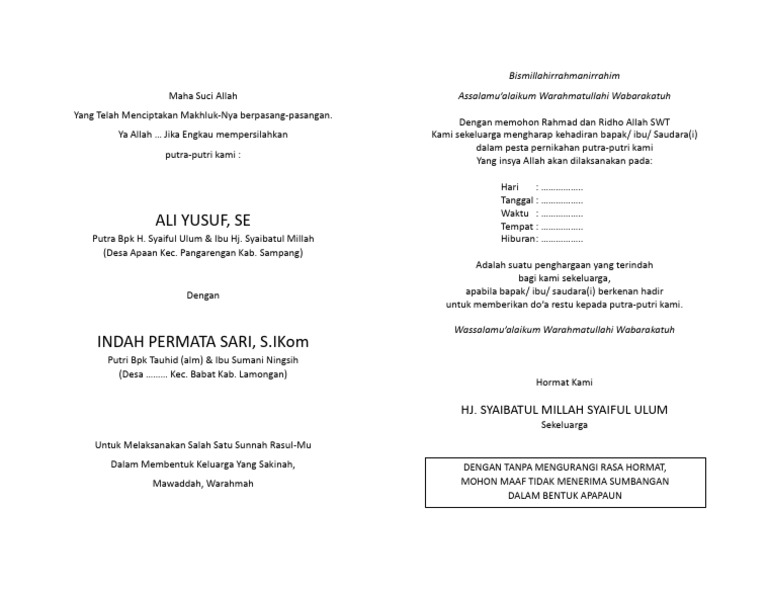 Isi Undangan | PDF