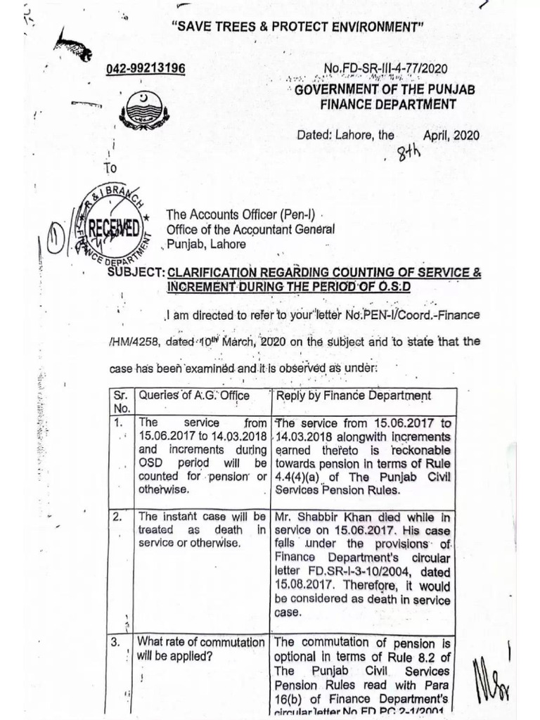 OSD Clarification 2020 | PDF