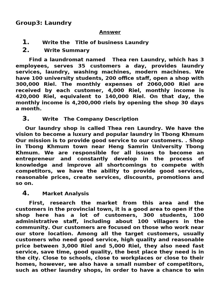 Finalexam BE Name Sokha Nyta | PDF | Laundry | Economies