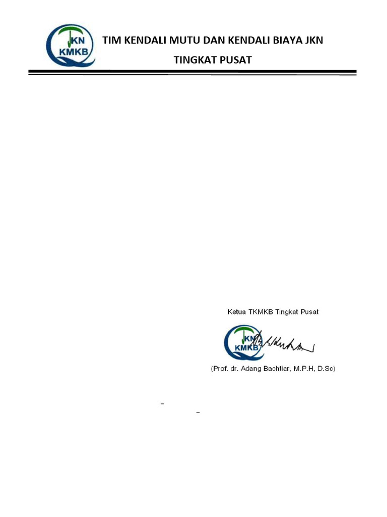 Tim Kendali Mutu Dan Kendali Biaya JKN Tingkat Pusat | PDF | Kesehatan Holistik