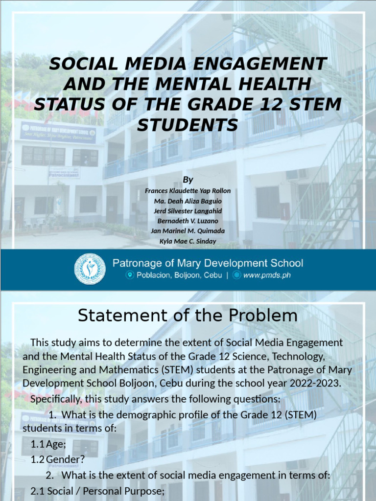 Social Media's Impact on Grade 12 STEM Mental Health | PDF | Social ...