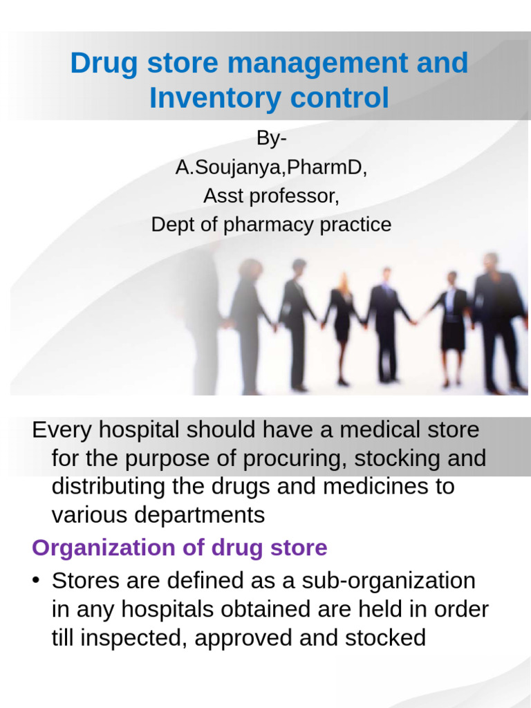 Drug Store Management and Inventory Control | PDF | Procurement | Pharmacy