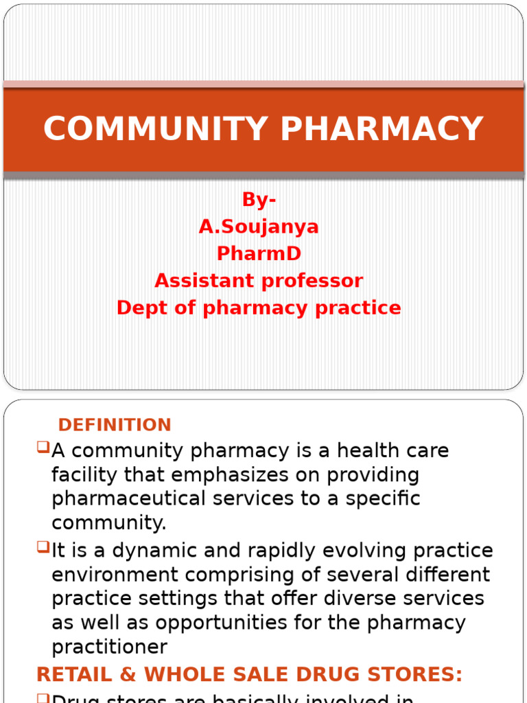 Community Pharmacy | PDF | Cost Of Living | Debits And Credits