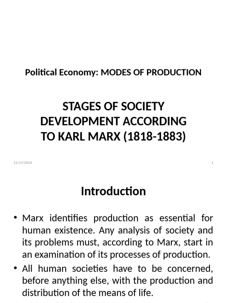Marx's Modes of Production Explained | PDF | Capitalism | Socialism