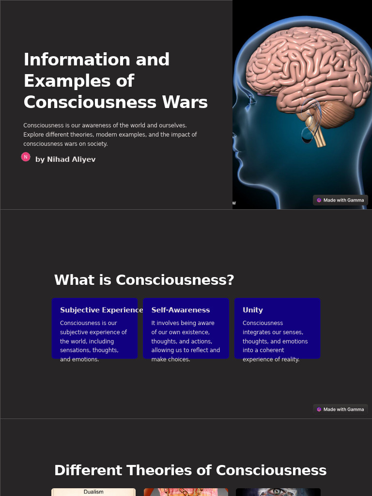 Information and Examples of Consciousness Wars | PDF | Consciousness ...