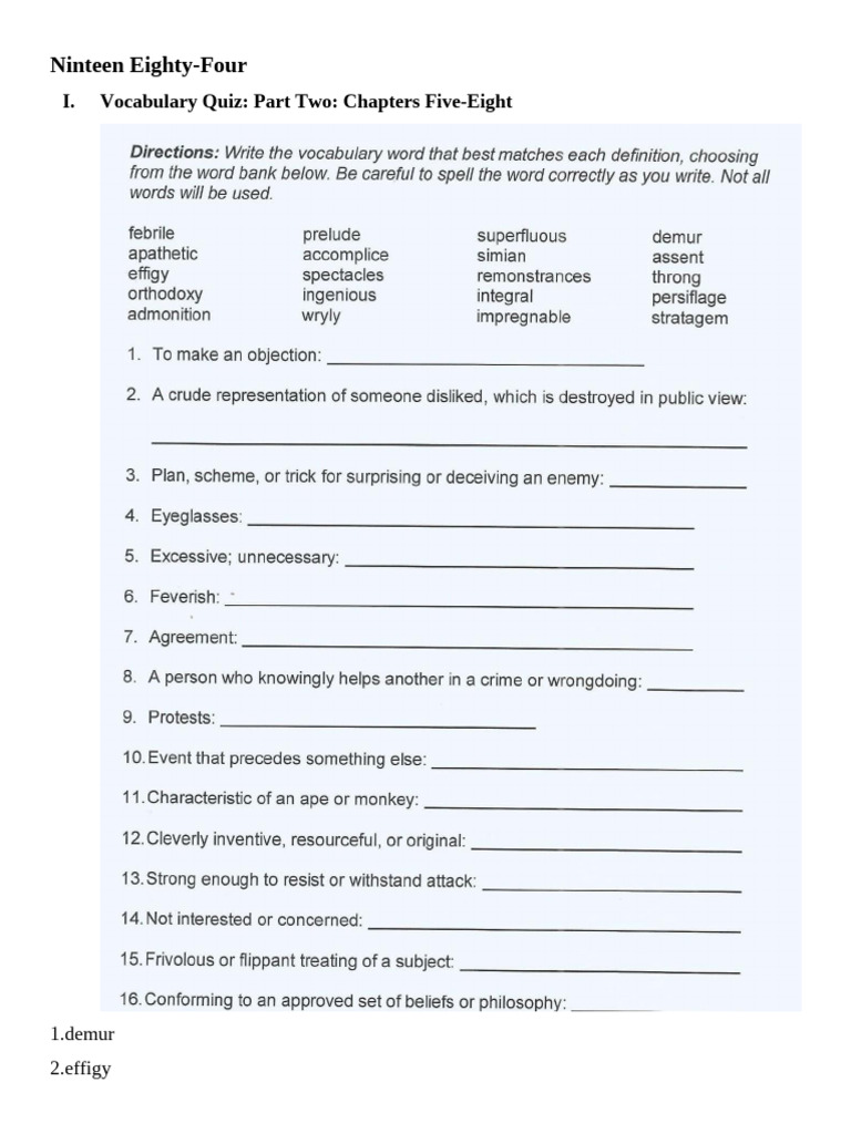 Vocabulary Review | PDF | Language Arts & Discipline | Young Adult