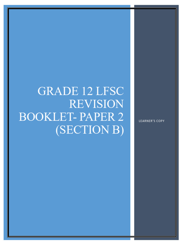 Grade 12 DNA Revision Booklet | PDF