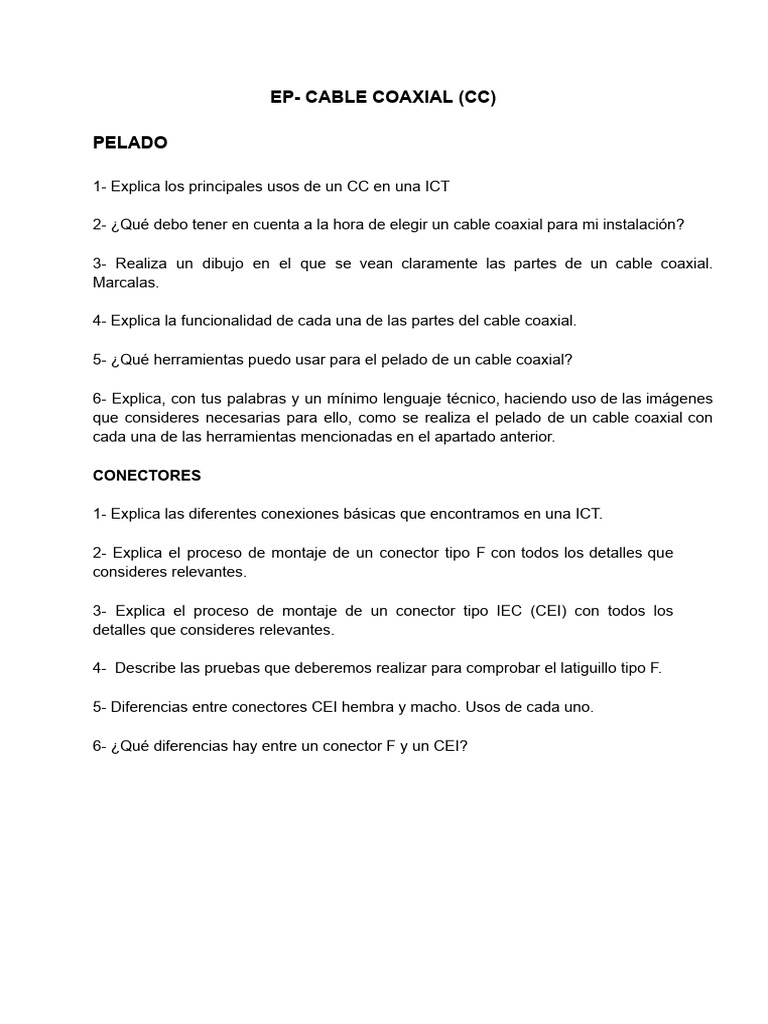 Ep - Cable Coaxial | PDF