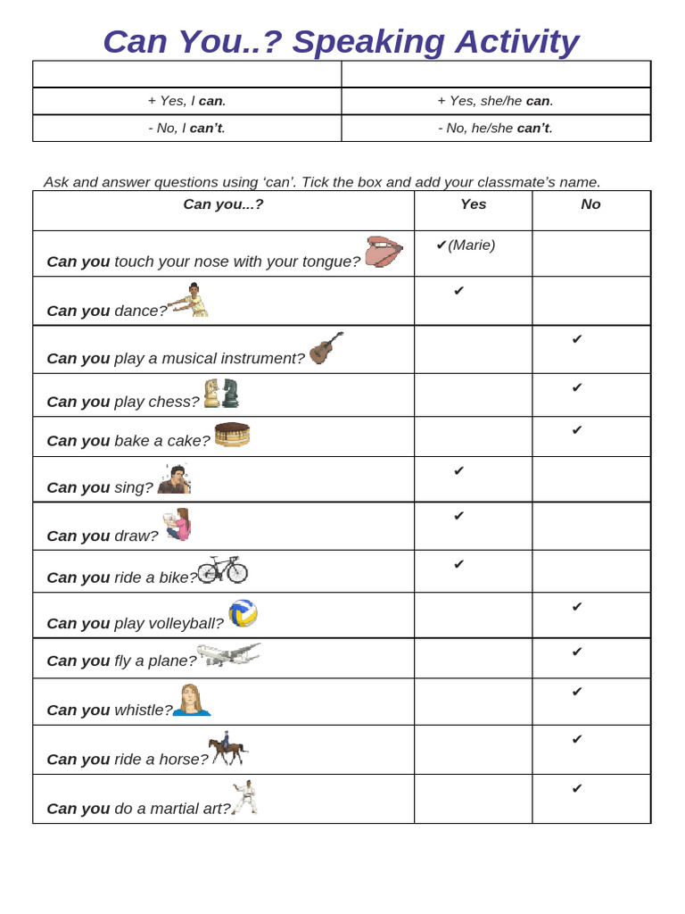 t2 e 41813 Esl Can You Differentiated Speaking Activity - Ver - 2 1 | PDF