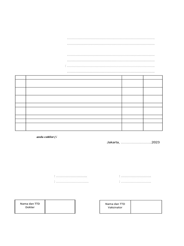 Form Skrining ORI | PDF