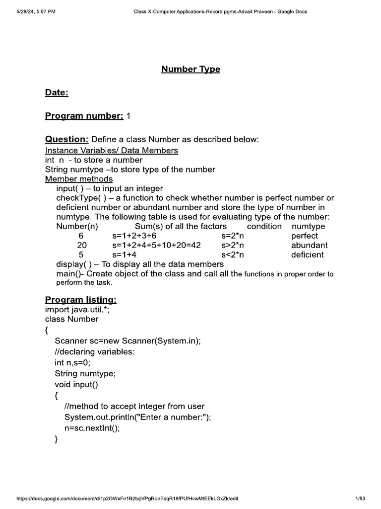 Class X Computer Applications Record | PDF