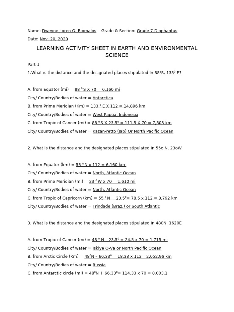 LEARNING ACTIVITY SHEET IN EARTH AND ENVIRONMENTAL SCIENCE MODULE 5 ...
