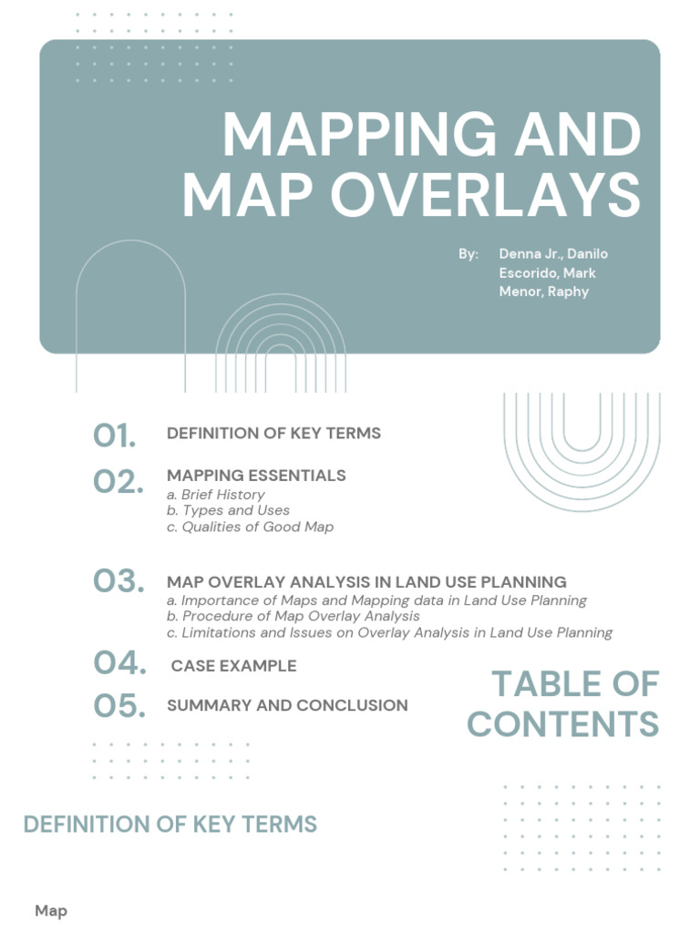 Mapping and Map Overlay Analysis Presentation | PDF | Map | Cartography