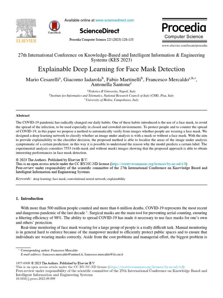 1 s2.0 S1877050923011547 Main | PDF | Support Vector Machine | Deep Learning