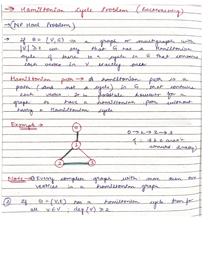 Hamiltonian Cycle Problem | PDF