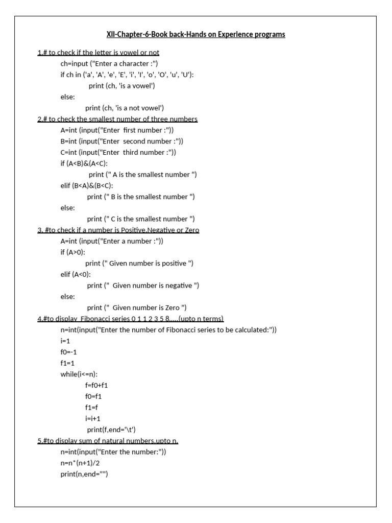XII - Chap-6 - BB - Hands On Exp Prog | PDF